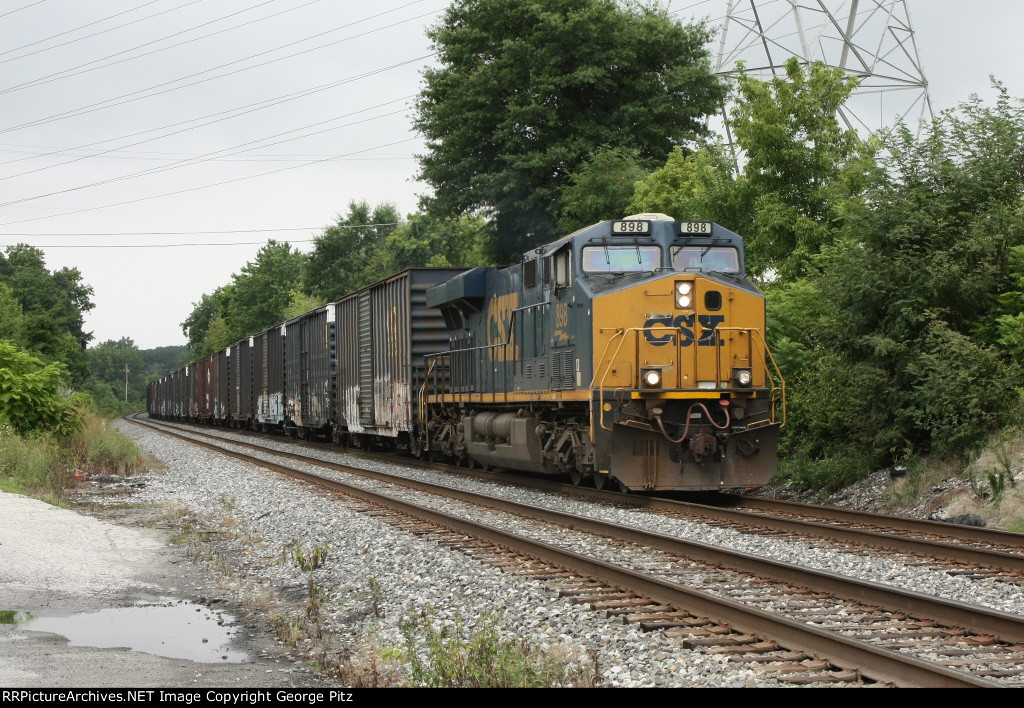 CSX 898 and train D732